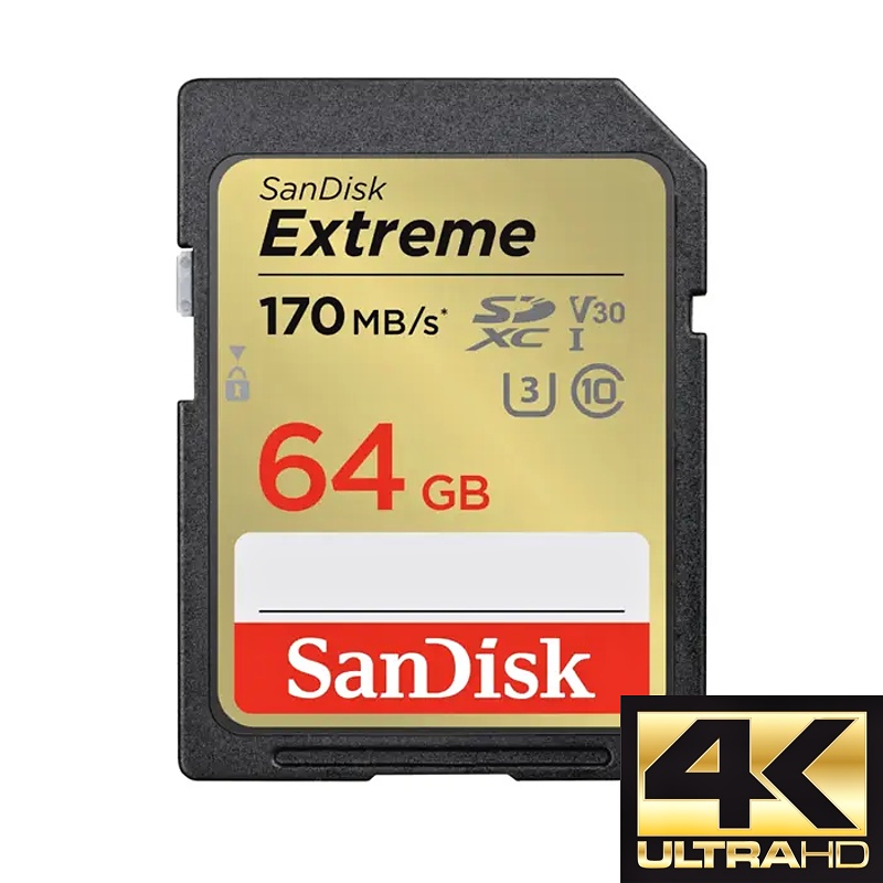 SanDisk Extreme SDXC 64 GB 170 MB s Class 10 UHS I U3 V30 Pam ov SanDisk Extreme SDXC 64 GB 170 MB s Class 10 UHS I U3 V30 Pam ov